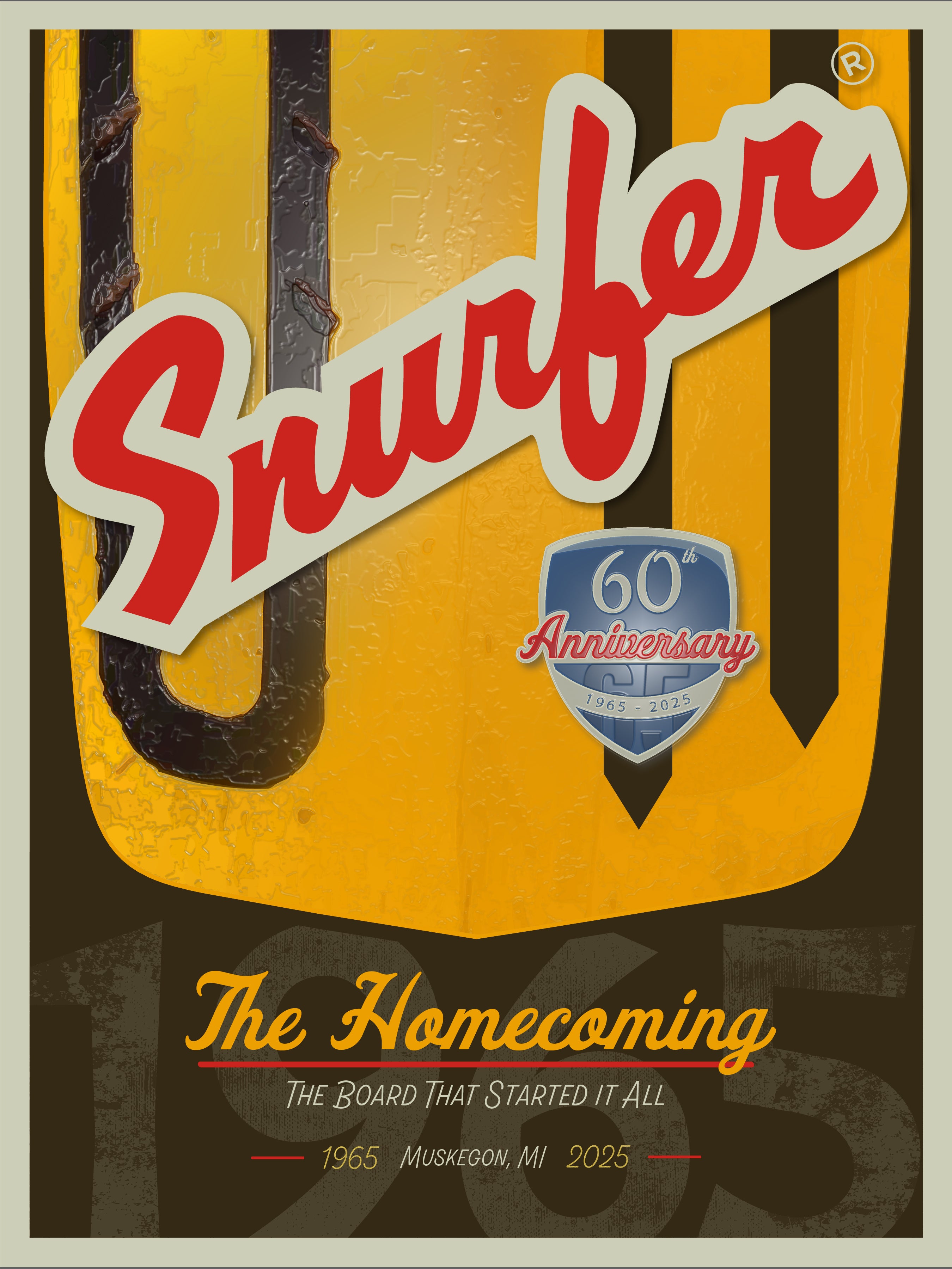 Collectors Edition Snurfer 60th Anniversary Framed and Numbered Poster ...